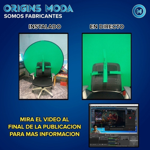 Pantalla Verde Croma Key Portatil Silla Gamer – Origins Moda